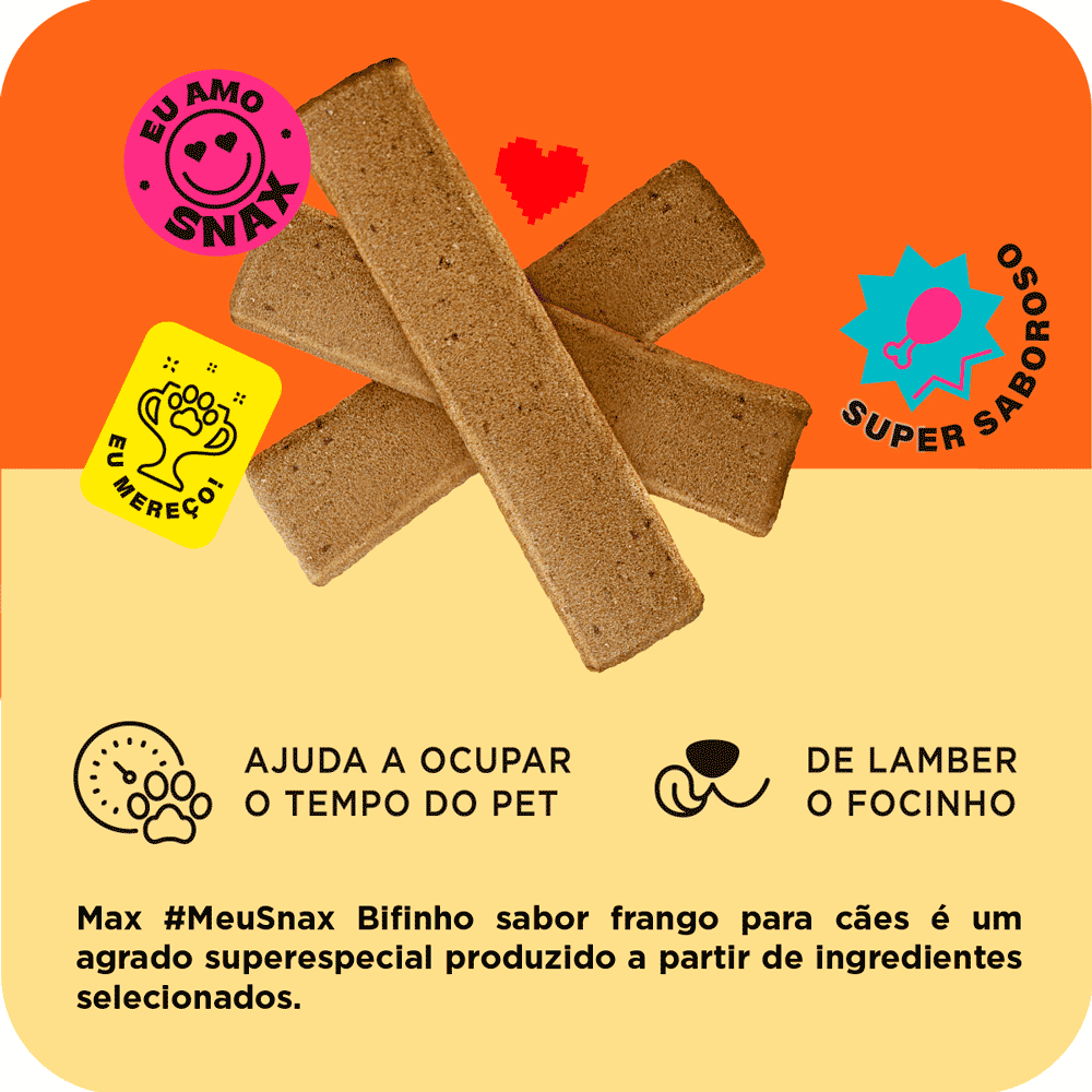 Snack Max Bifinho Frango 65g - American Pet