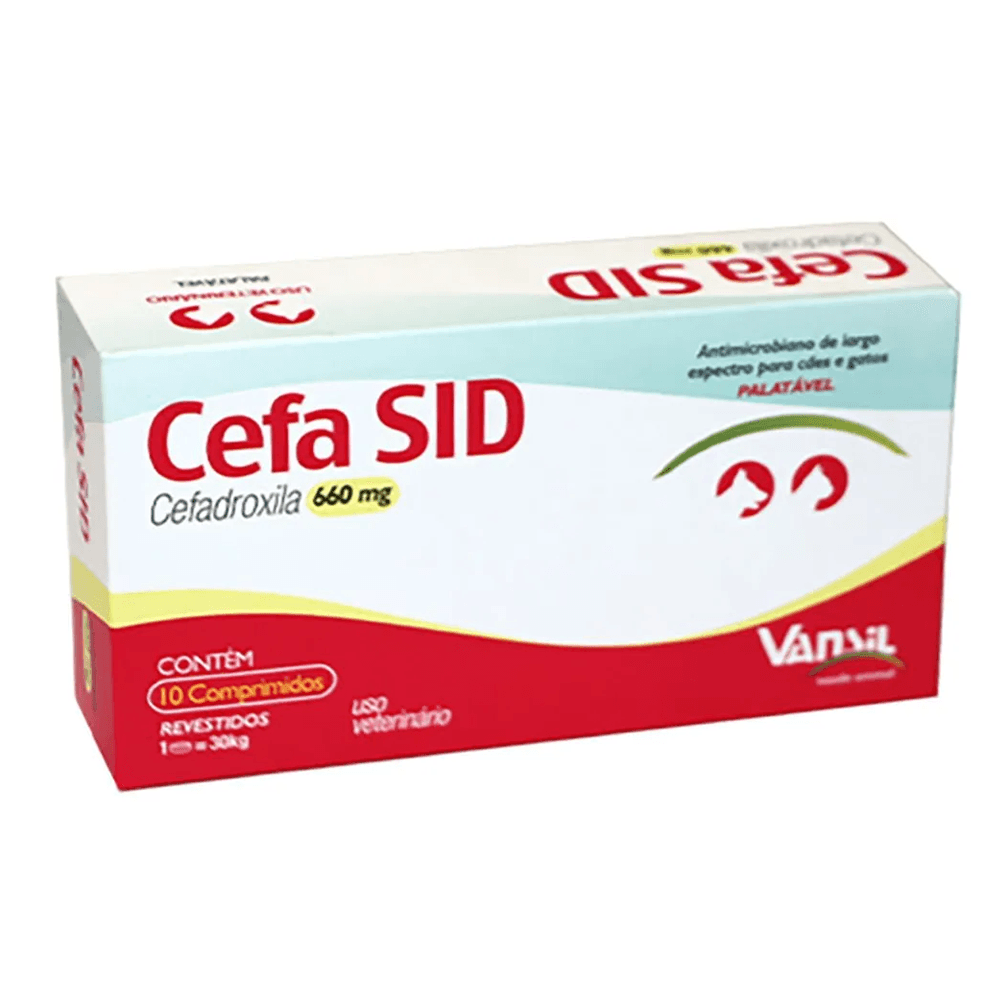 Antimicrobiano Cefa Sid 10 Comprimidos - 660Mg - American Pet
