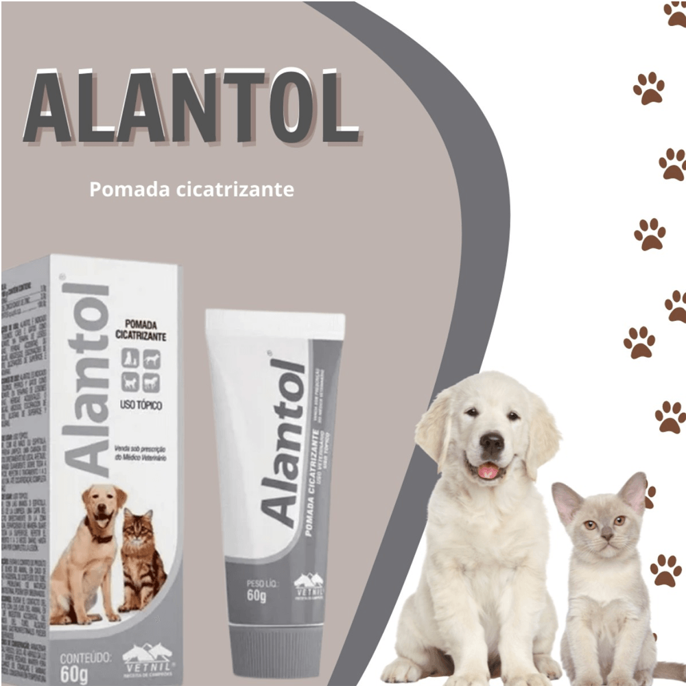 Pomada Vetnil Cicatrizante Alantol Bisnaga - 60G - American Pet