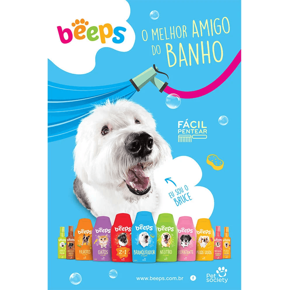 Beeps Shampoo Branqueador 500ml - American Pet