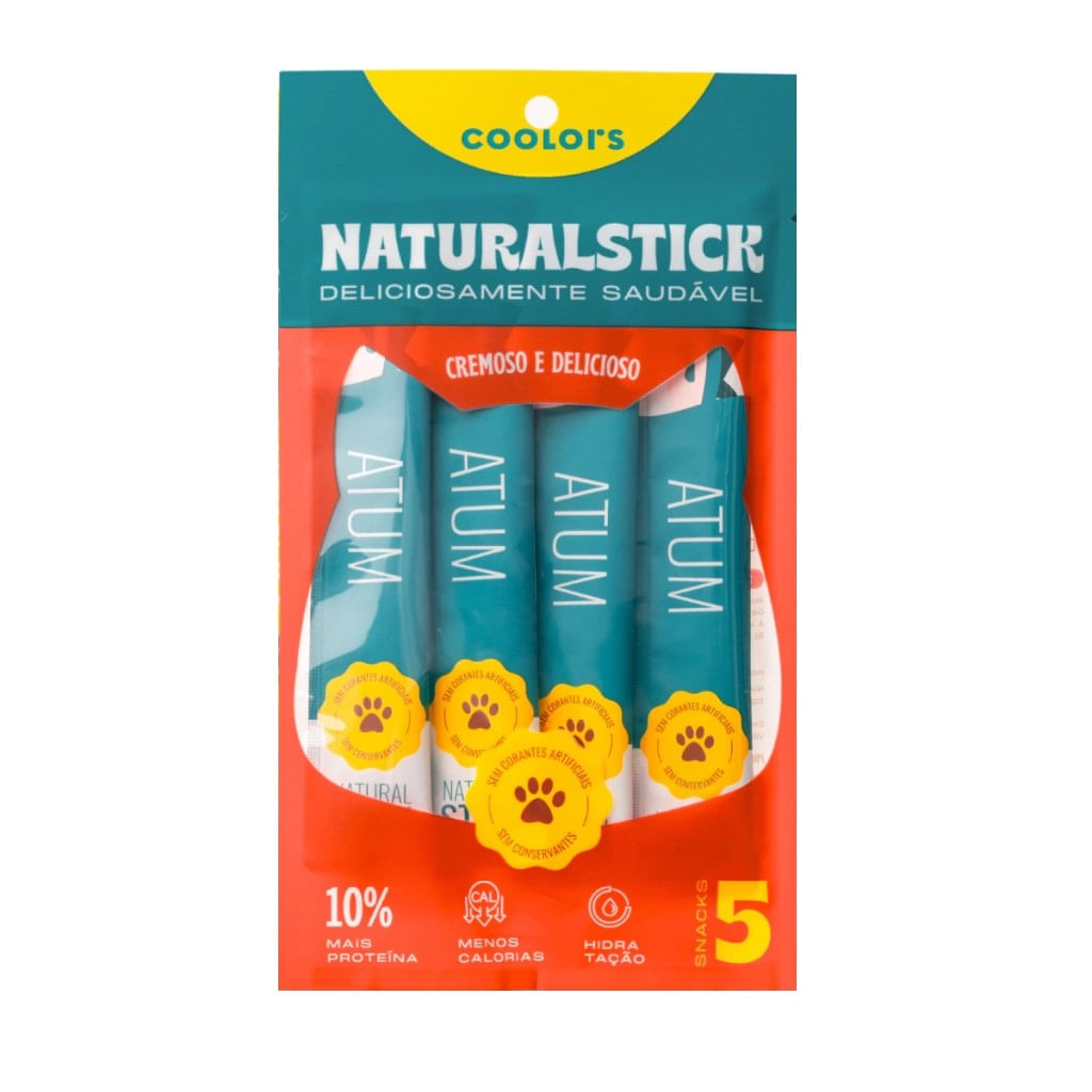 Petisco Stick Gato Atum 5un - Snack natural sabor atum - American Pet
